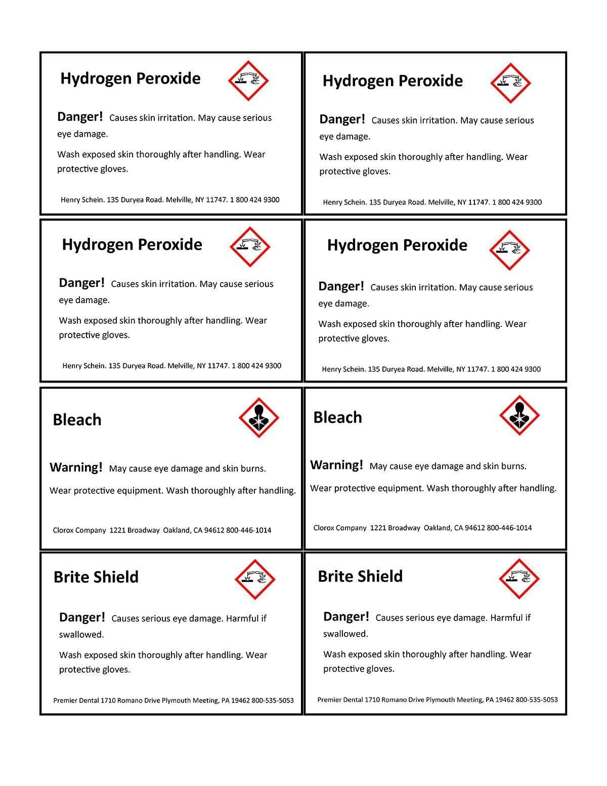 GHS container labeling and OSHA in Dentistry and Healthcare - Hazard C ...